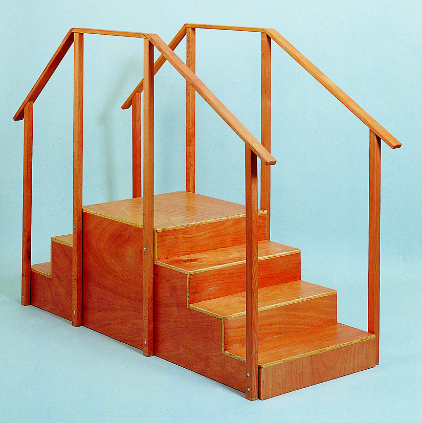 Rehabilitation stairs 180 degrees - made of wood Model PHA-621 - KapelKal